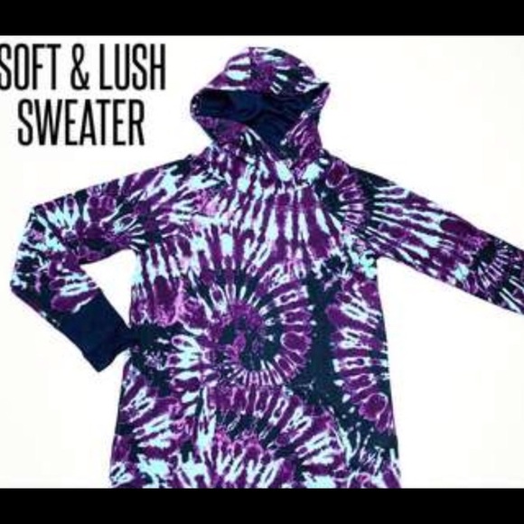LuLaRoe | Tops | Lularoe Small Amber Hoodie Tie Dye Purple Hacci | Poshmark